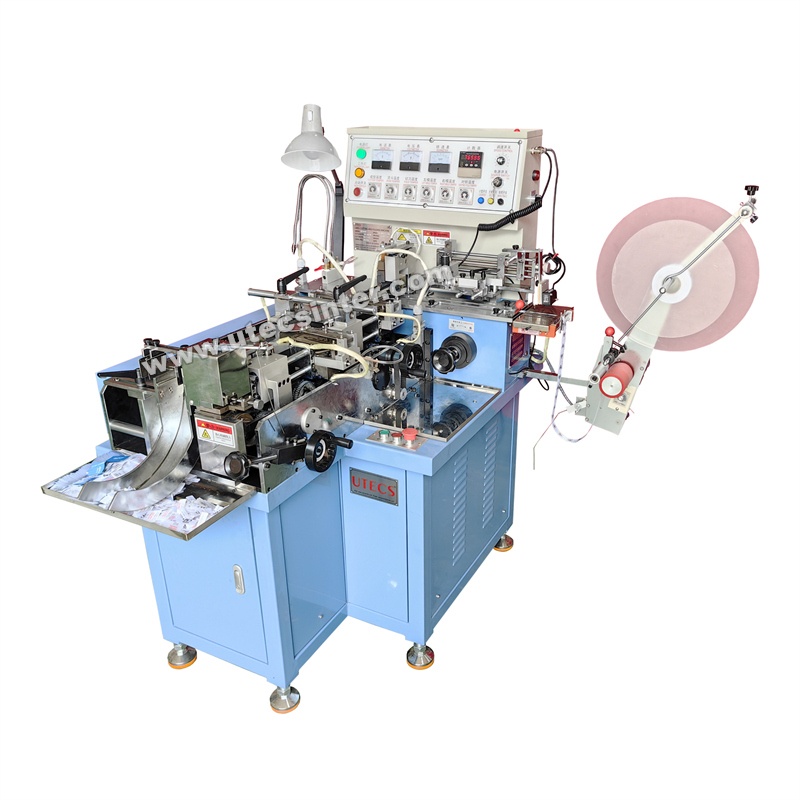 US3400 Automatic Textile Wash Care Label Cutting and Double Side ...